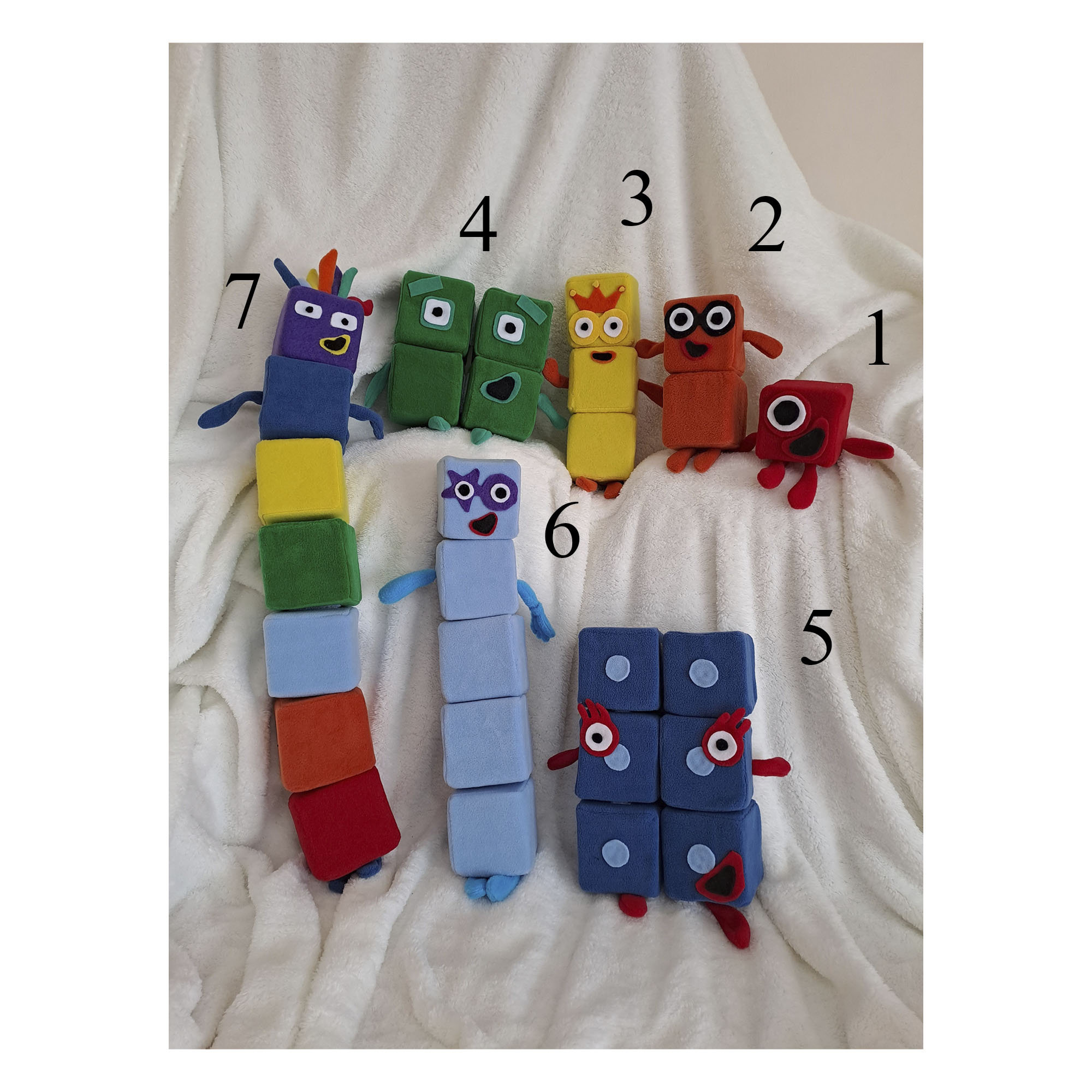 Numberblocks Plush Toy Set: Soft Math Learning Cubes, 3" Square - Etsy