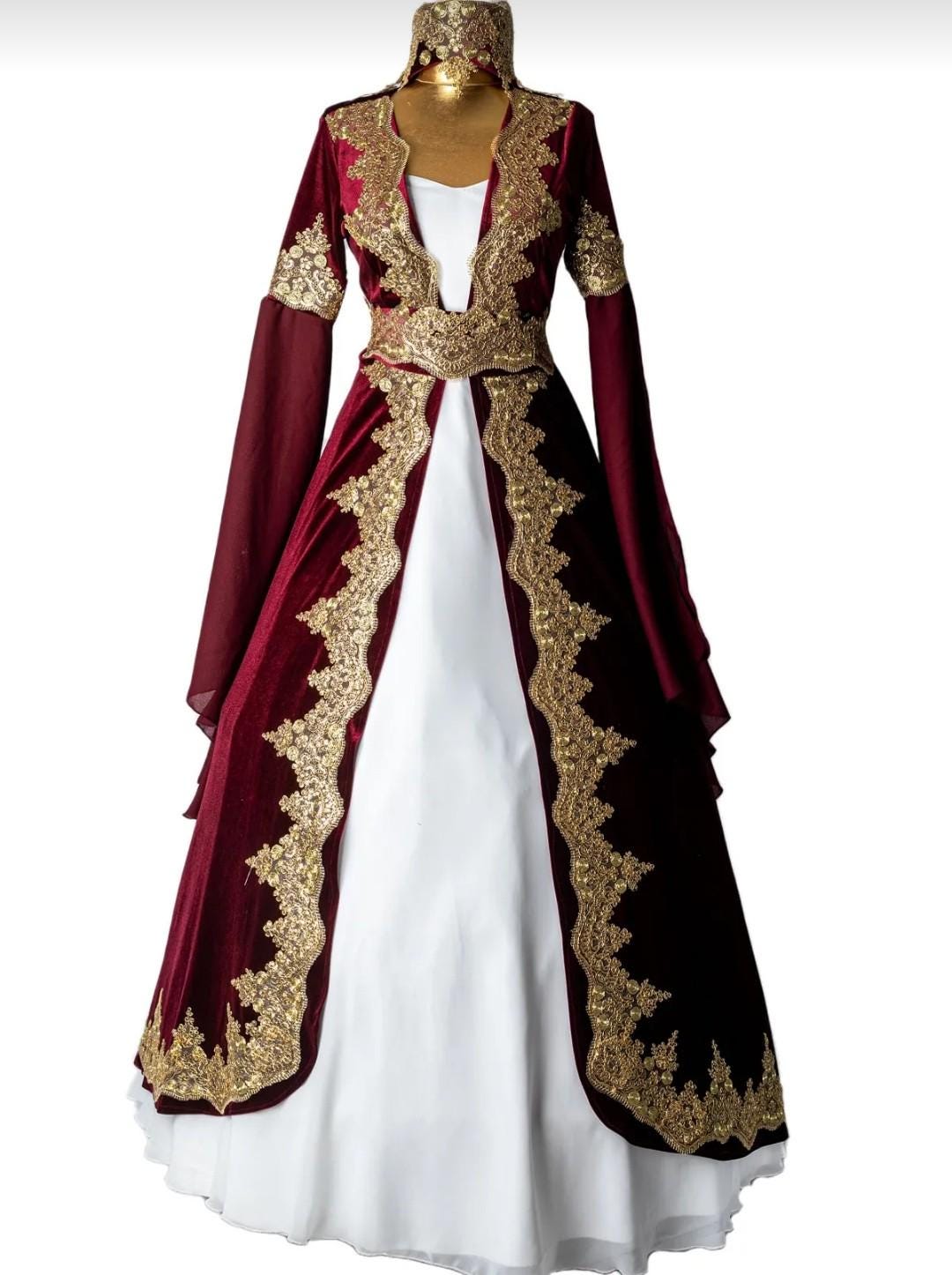 Traditional Vintage Turkish Wedding Dress Bindalli Turkishethnic Folk ...