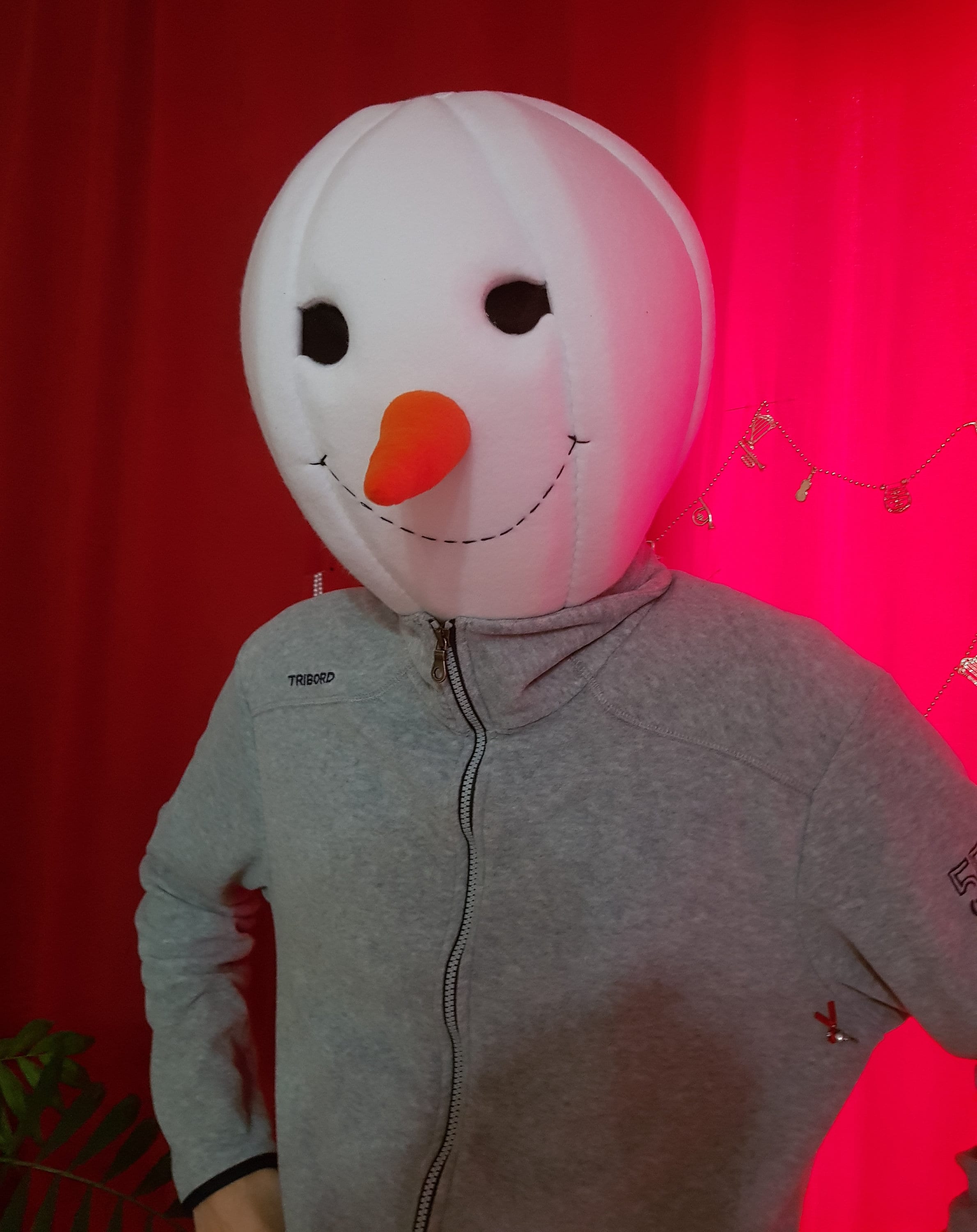 Snowman Masks Props for Costume Party for Christmas Snowman Head Mask ...