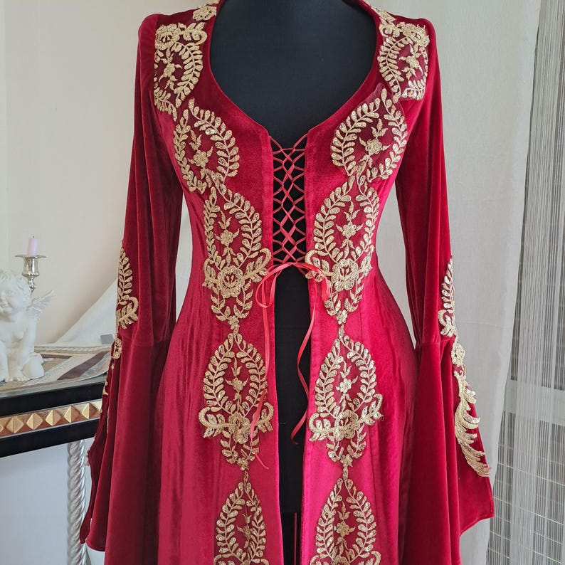 Vintage Velvet Turkish Kaftan: Red Ottoman Wedding Dress (SM) - Etsy
