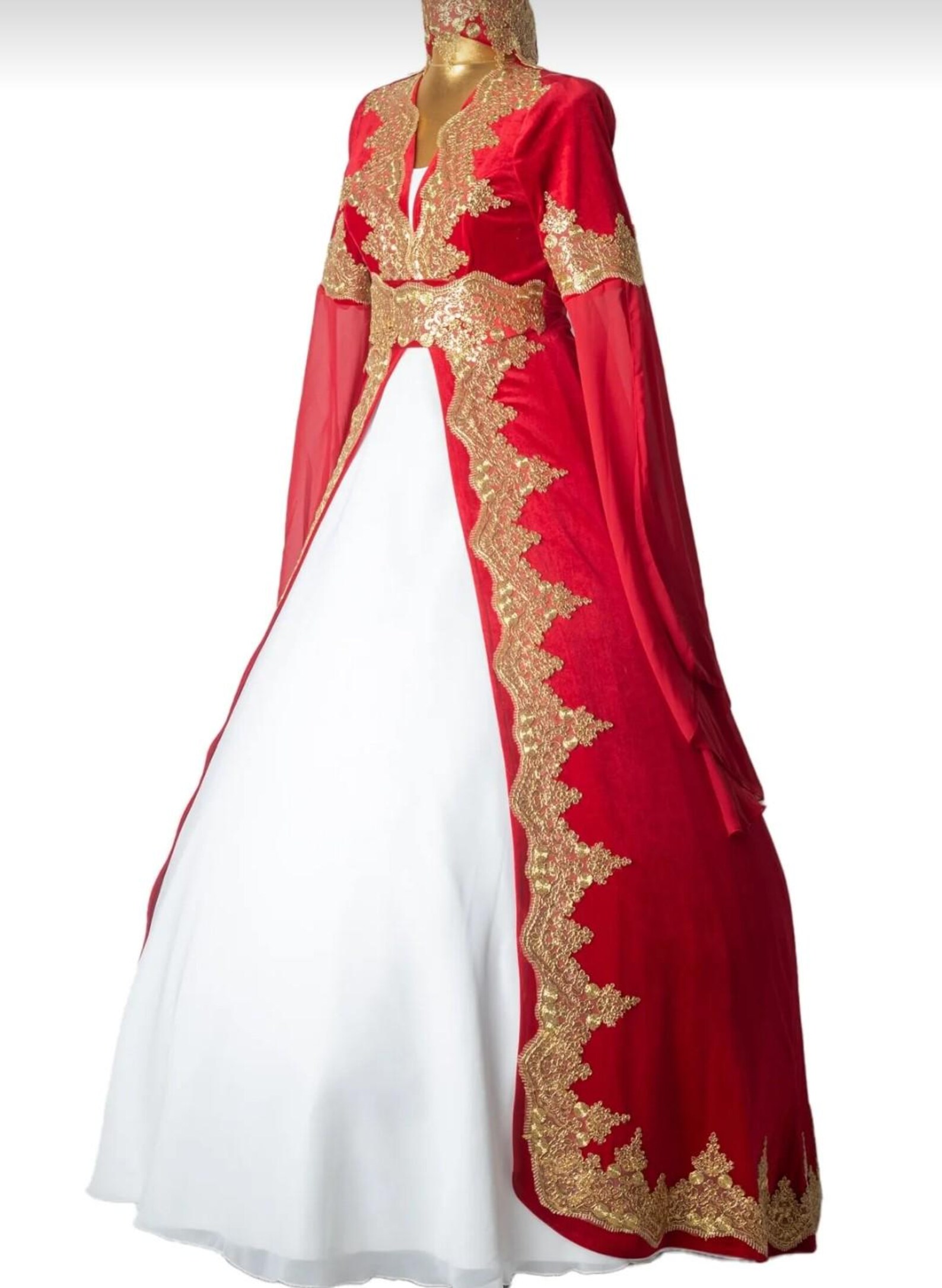 Traditional Vintage Turkish Wedding Dress Bindalli Turkishethnic Folk ...