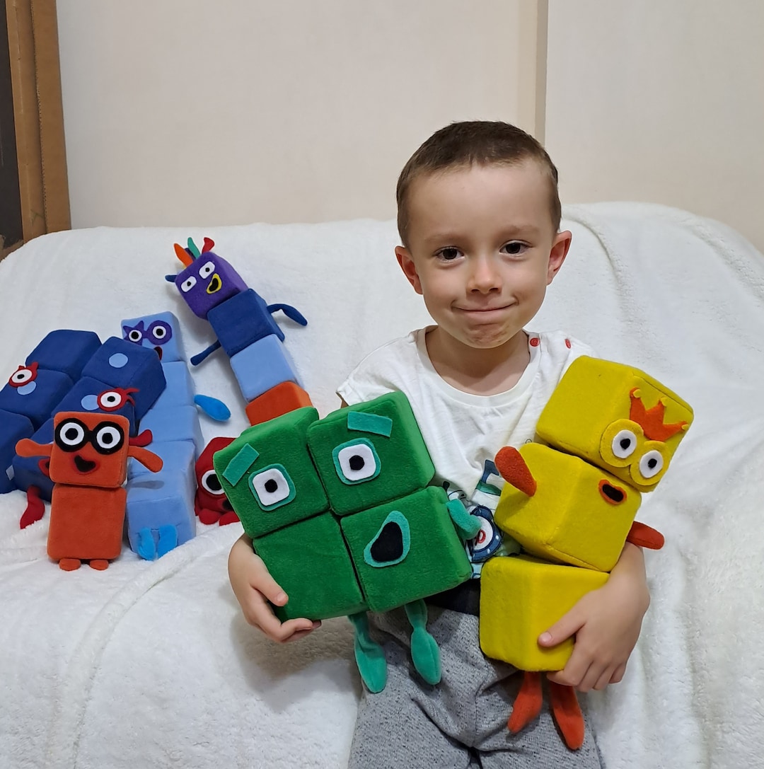 Numberblocks Plush Toy Set: Soft Math Learning Cubes, 3" Square - Etsy