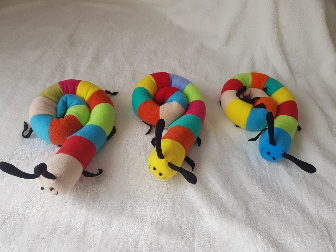 Plush Toy Worm With Horns Funny Fantasy Weirdo Wriggling Worm Plush ...