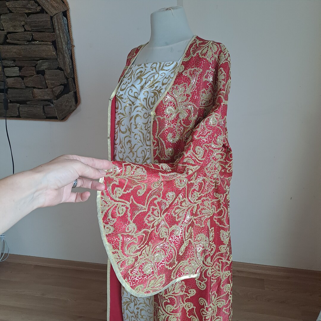 Traditional Vintage Red Turkish Wedding Dress Red Bindalli Turkish ...