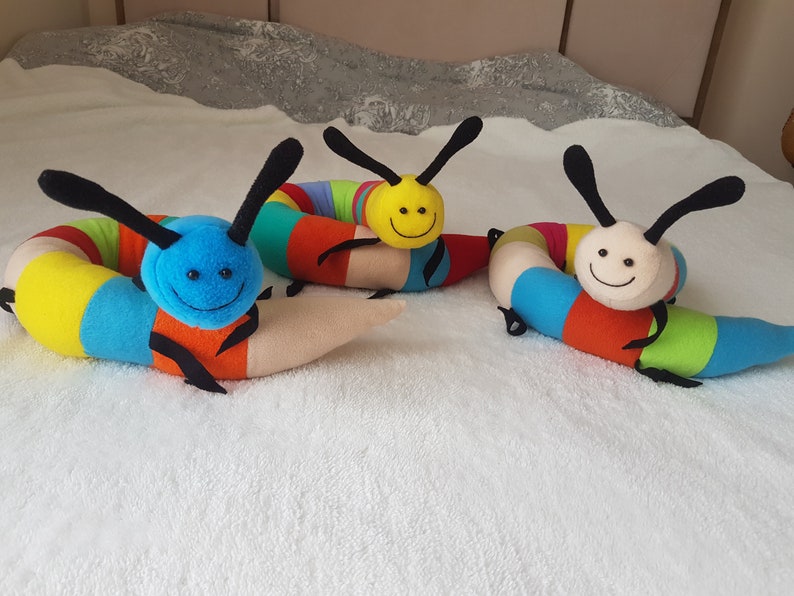 Plush Toy Worm With Horns Funny Fantasy Weirdo Wriggling Worm Plush ...