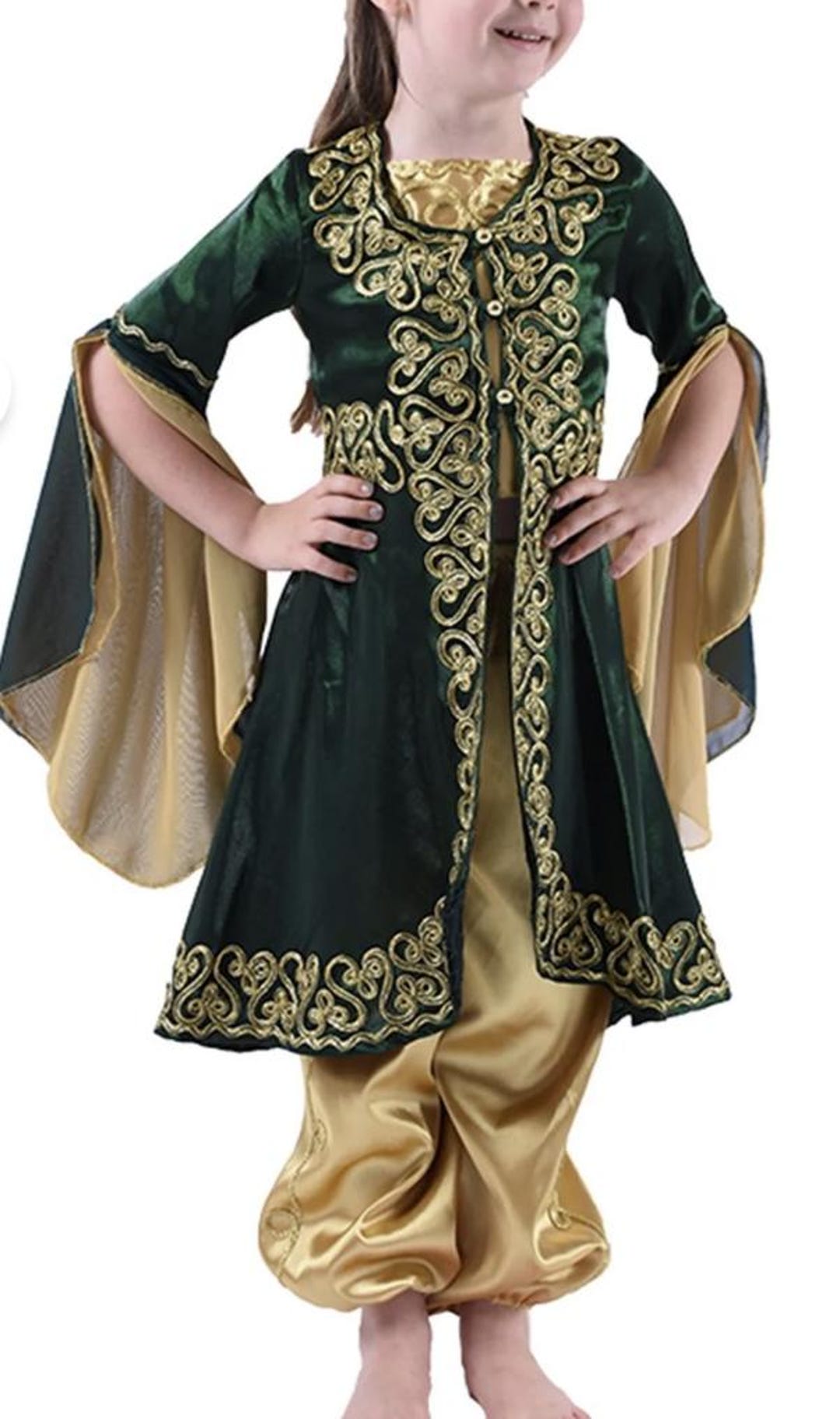 Vintage Turkish Kaftan Dress:little Turkish Princess, Bindalli, Gold ...