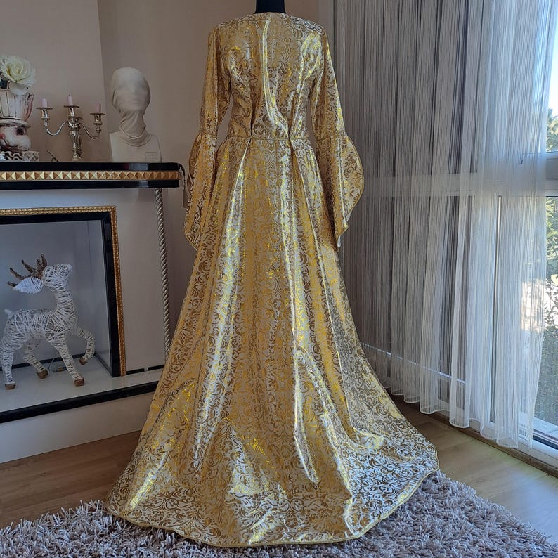 Vintage Gold Turkish Wedding Caftan: Ottoman Style Dress (M-L) - Etsy