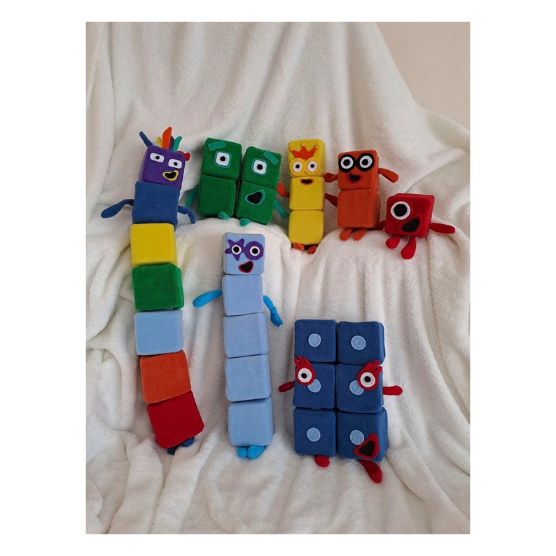 Numberblocks Plush Toy Set: Soft, Colorful Math Learning Cubes - Etsy ...