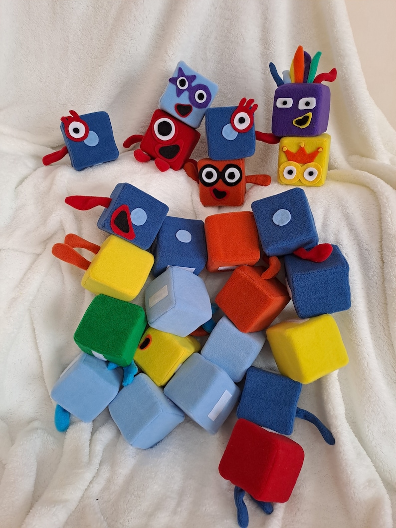Numberblocks Faces 1-7 Number Plushie Soft Toy 3 Square Full - Etsy ...