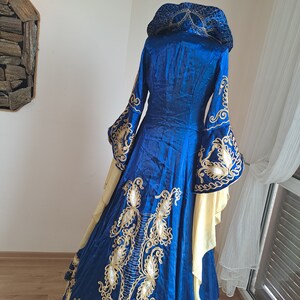 Traditional Vintage Blue Turkish Wedding Dress Blue Bindalli Turkish ...
