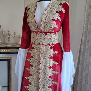 Traditional Vintage Velvet Red Turkish Wedding Dress Redbindalli ...