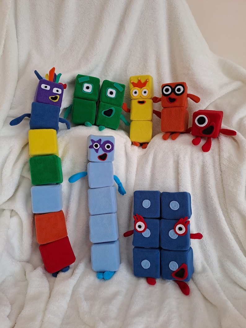 Numberblocks personajes caras1-7 Número de peluches de peluche - Etsy ...