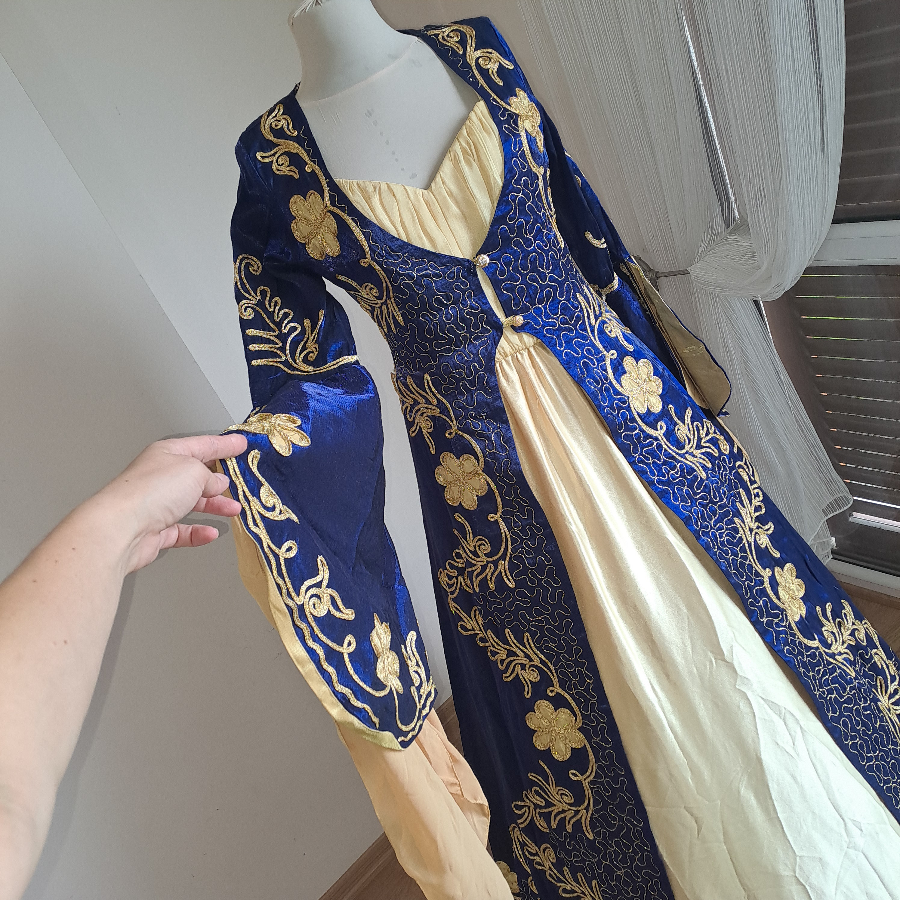 Traditional Vintage Blue Turkish Wedding Dress Blue Bindalli Turkish ...