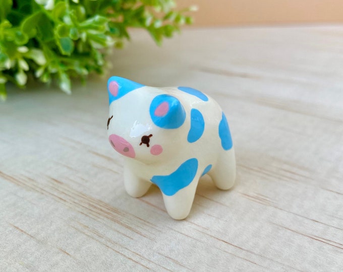 Cow Figurine, Handmade Clay Figurine, Cute Cow Sculpture, Cow Gifts ...