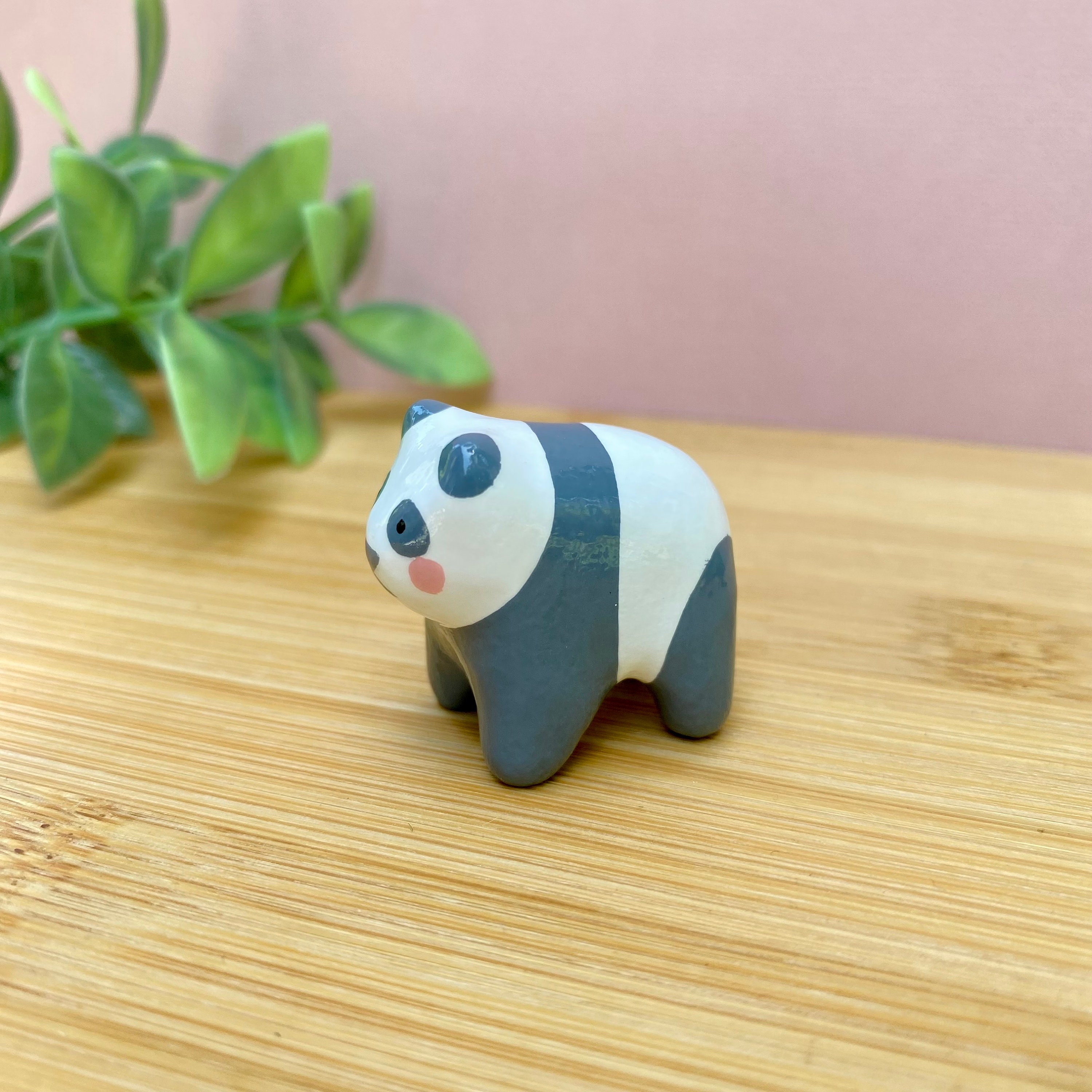 Panda Figurine Clay Panda Bear Cute Panda Panda Decoration - Etsy