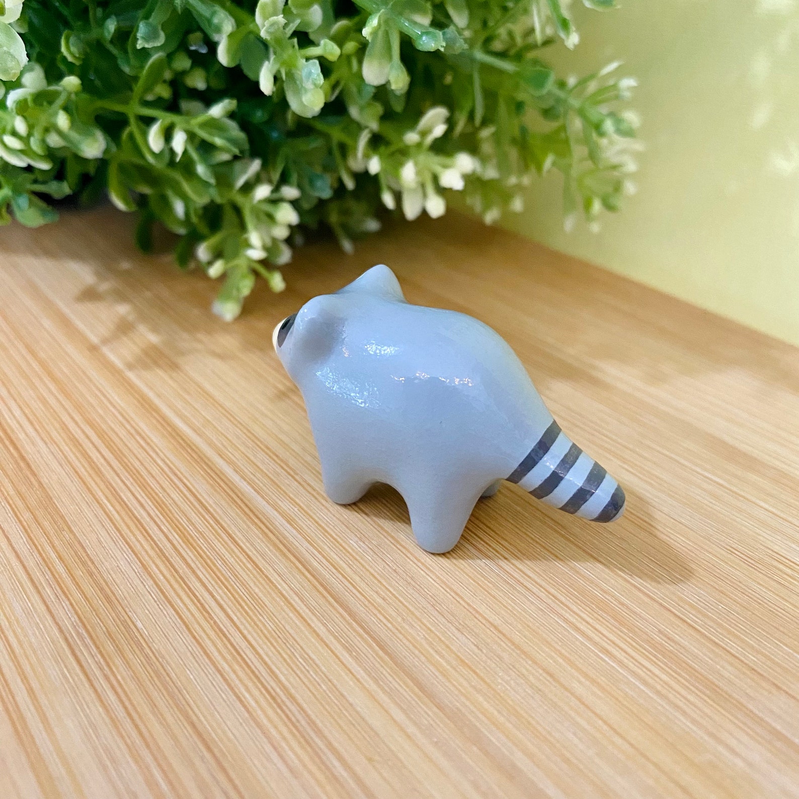 Raccoon Figurine, Cute Miniature Raccoon, Woodland Animal, Forest Room ...