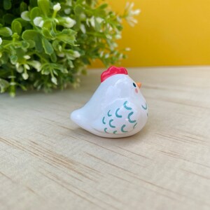 Mini Chicken Figurine, Handmade Clay Chicken, Cute Chicken Gifts, Farm ...