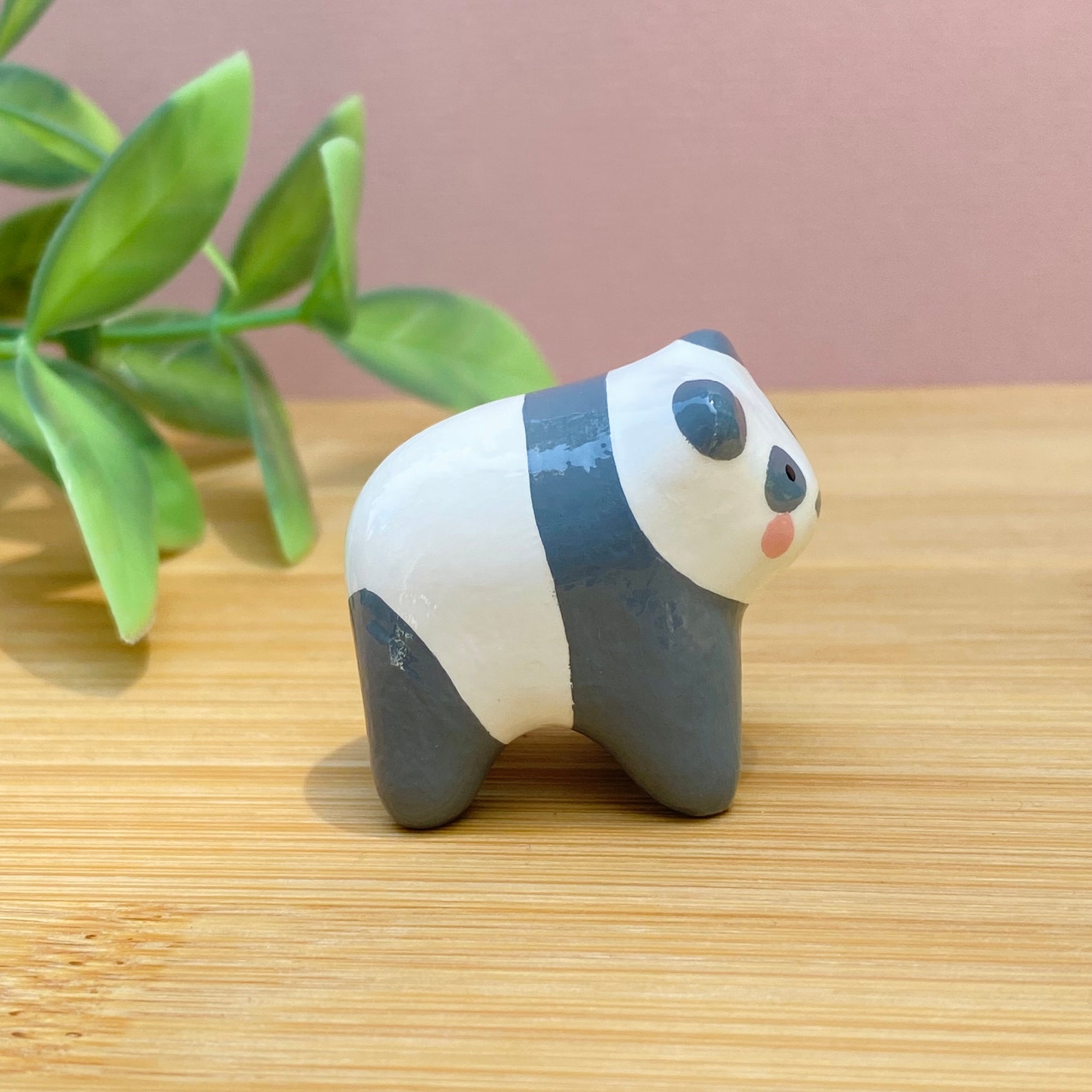 Panda Figurine Clay Panda Bear Cute Panda Panda Decoration - Etsy