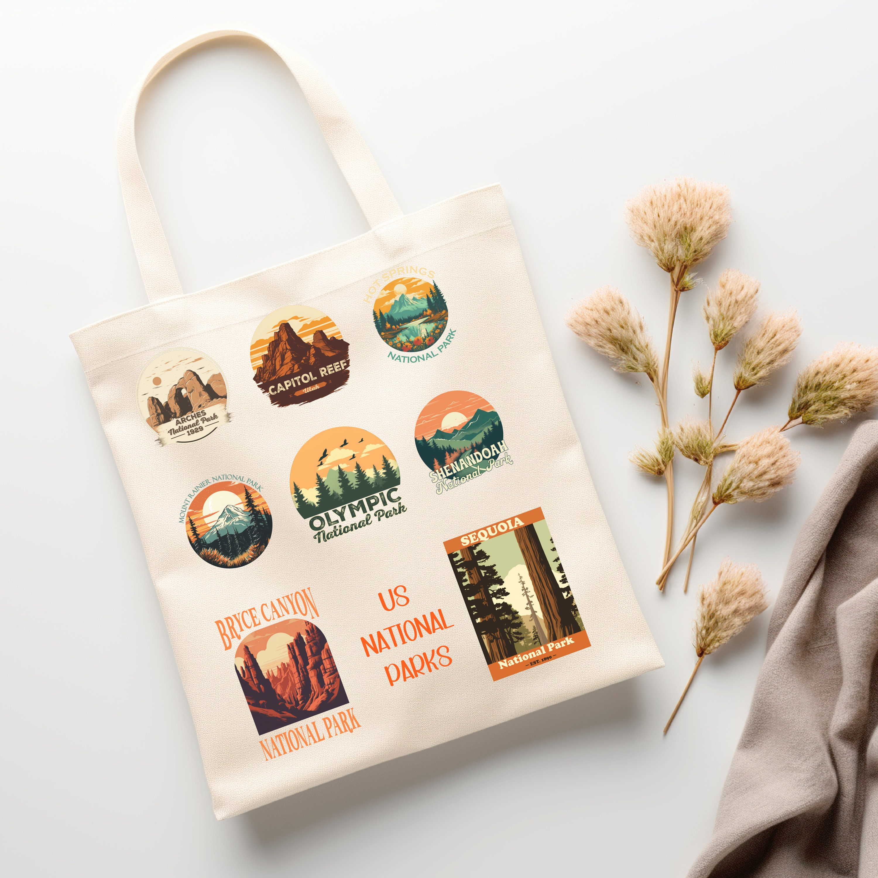 National Parks Gifts Adventure Awaits Travel Bag Camping Tote Bag ...