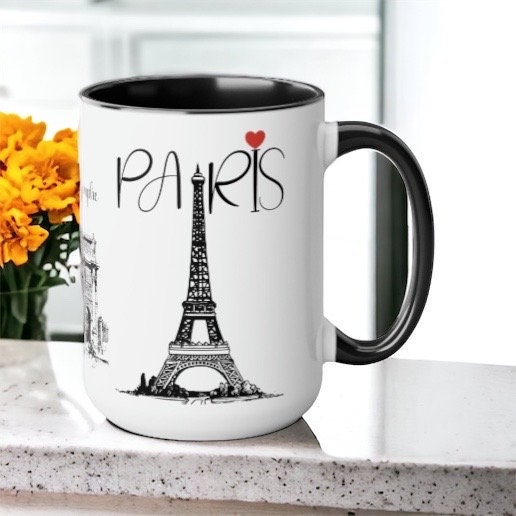 Paris Mug, Eiffel Tower, J'adore Paris, Novelty Coffee Mug, Gift for ...
