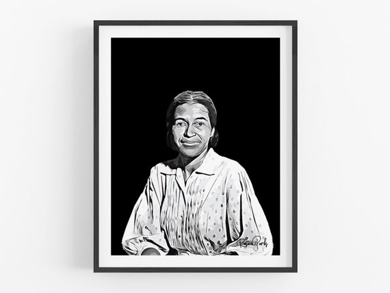 Rosa Parks Portrait Print Original Artwork Inspiring - Etsy