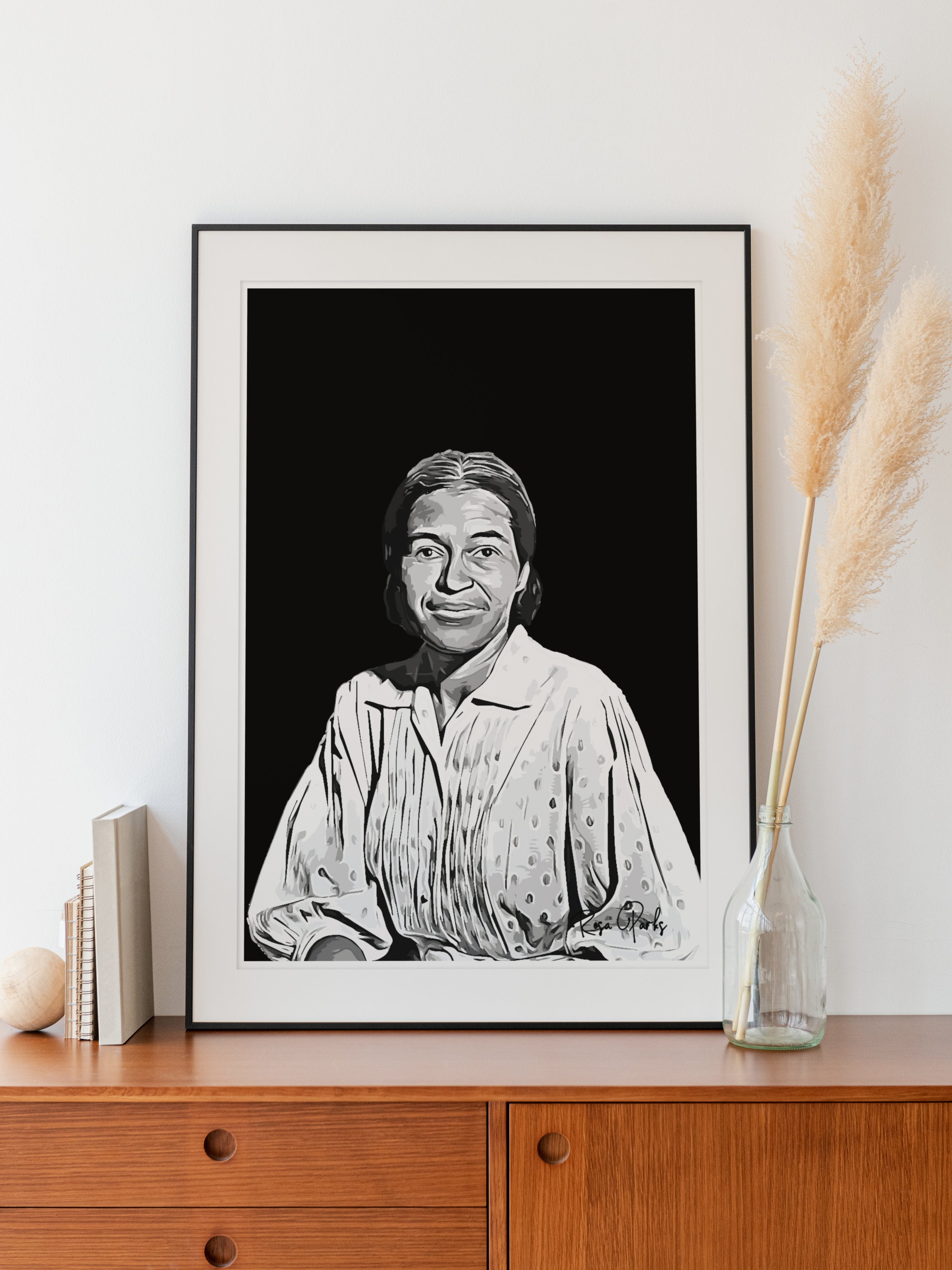 Rosa Parks Portrait Print - Original Artwork - Inspiring - Famous ...