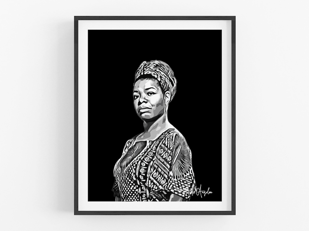 Maya Angelou Portrait Print - Original Artwork - Inspiring - Famous ...
