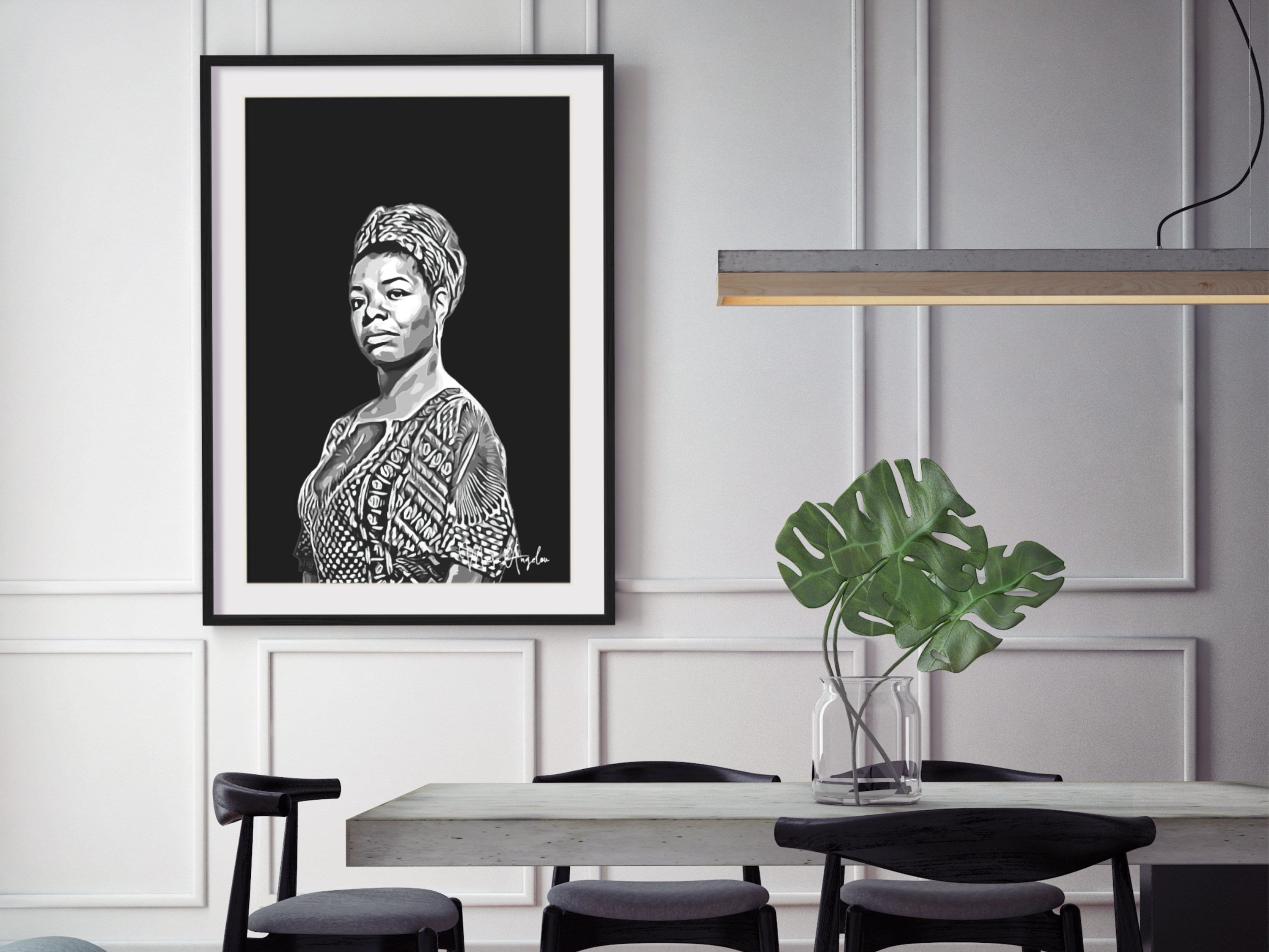 Maya Angelou Portrait Print - Original Artwork - Inspiring - Famous ...