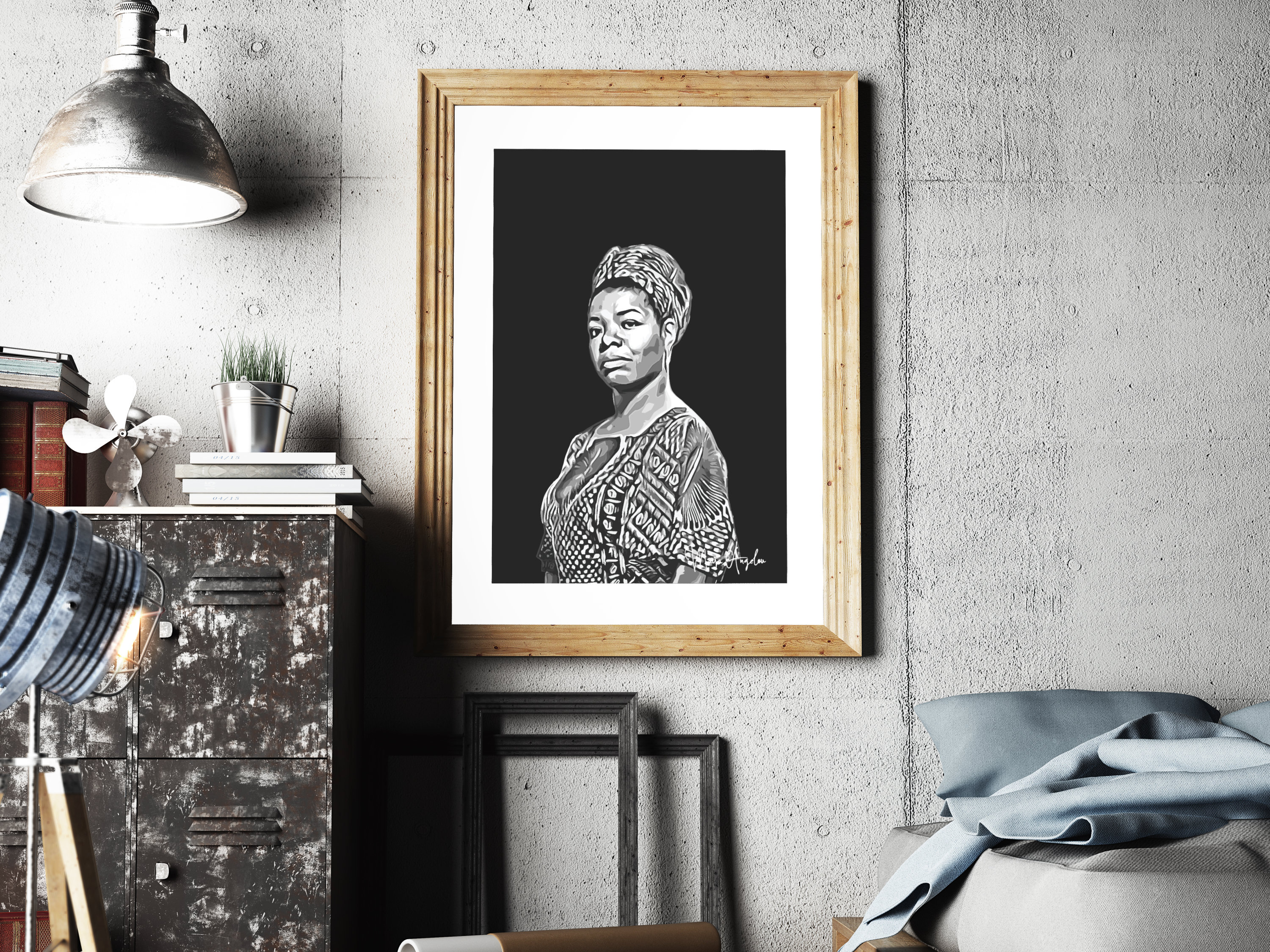Maya Angelou Portrait Print - Original Artwork - Inspiring - Famous ...