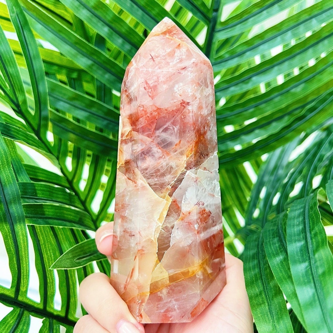 Brazilian Fire Quartz Hematoid Tower Crystals Natural Crystal - Etsy