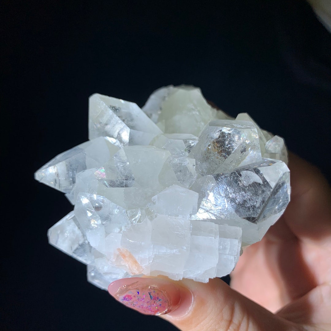 Beautiful HQ Diamond Apophyllite Cluster Natural Crystal - Etsy