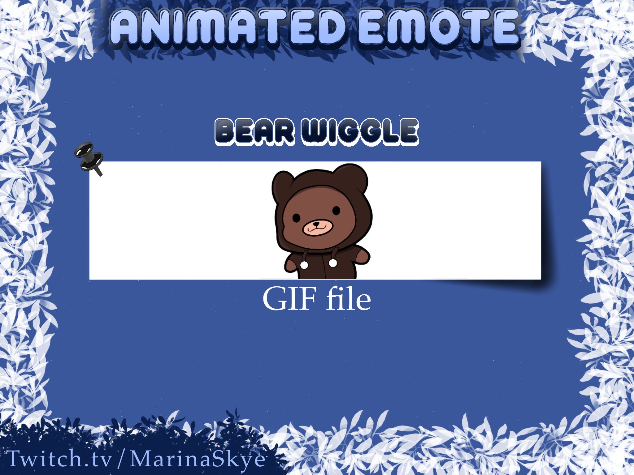 Bear Wiggle Animated Emote Twitch, Discord, Kawaii - Etsy
