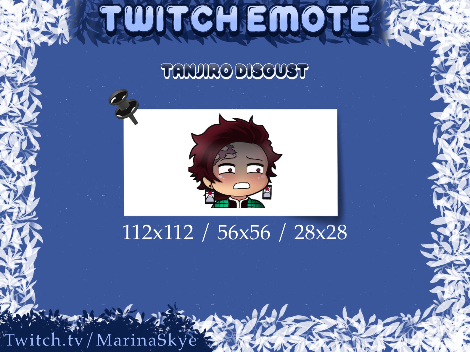 Disgusted Disturbed Demon Boy Emote - Twitch, Discord, Kawaii - Etsy