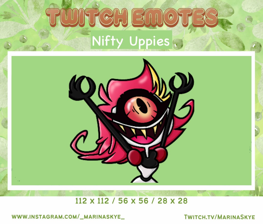 Nifty Uppies Emote- Twitch, Discord, Demon, Hotel - Etsy