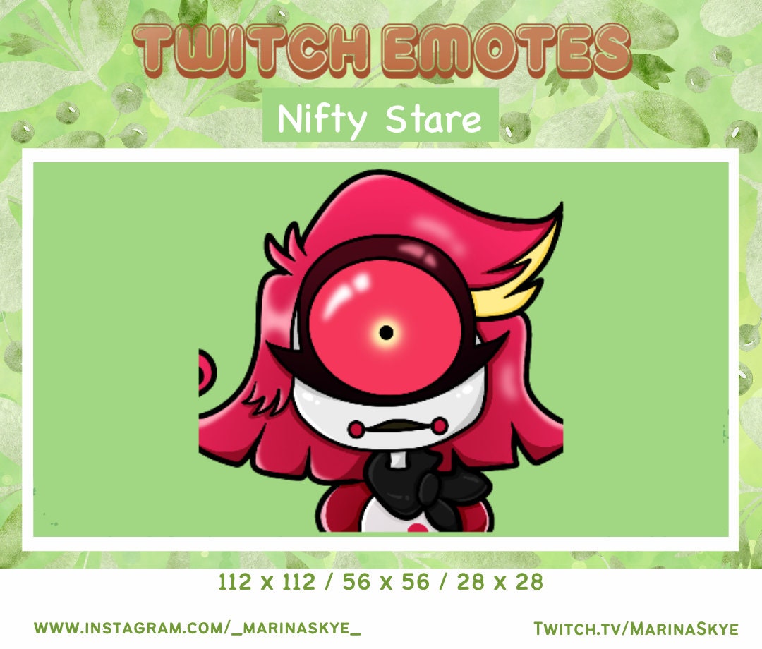 Nifty Stare Emote- Twitch, Discord, Demon, Hotel - Etsy
