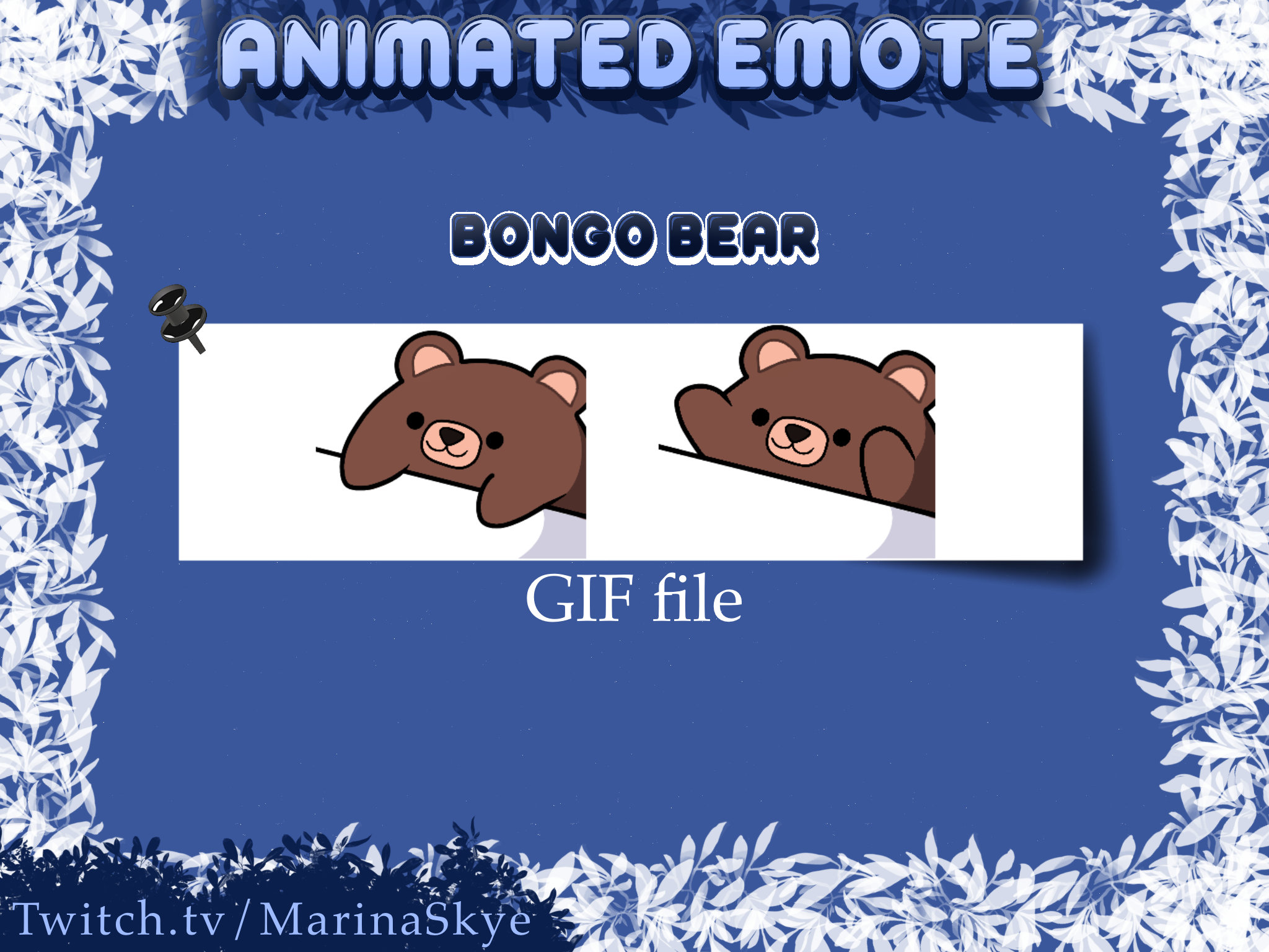 Bongo Bear Animated Emote - Twitch, Discord, Kawaii - Etsy
