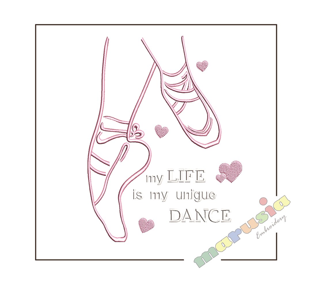 Pointe Shoes Ballet Machine Embroidery Design - Etsy Canada