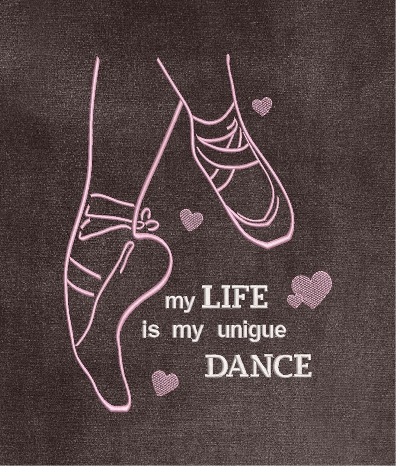 Pointe Shoes Ballet Machine Embroidery Design | Etsy