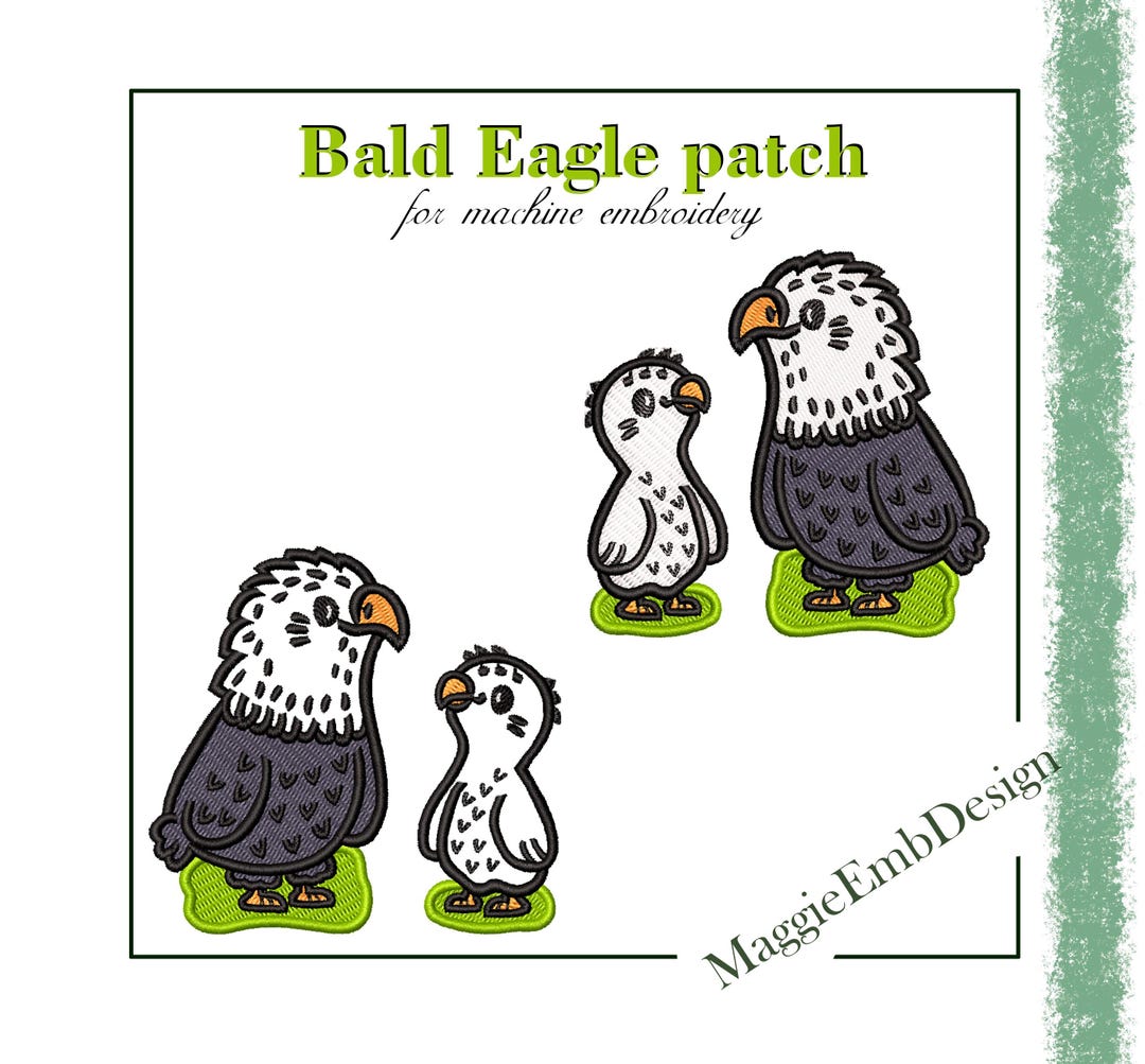 Bald Eagle Patch Machine Embroidery Design USA Symbol - Etsy