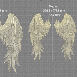Angel Wings, Machine Embroidery Design 3 Sizes Instant Download ZIP - Etsy