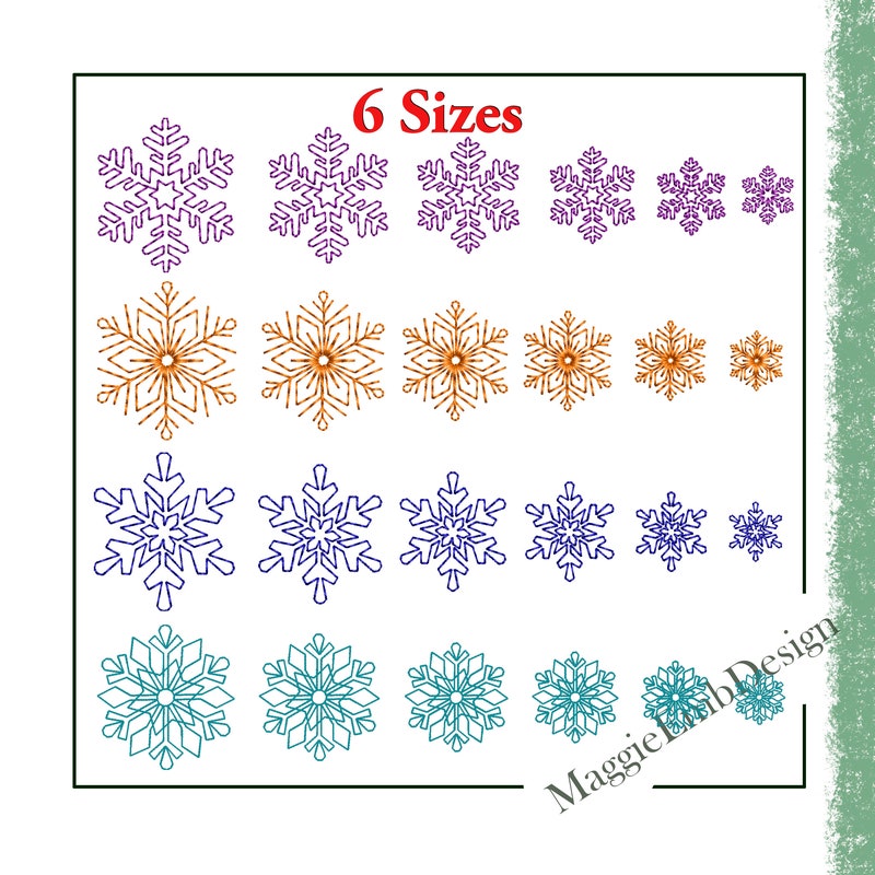 Snowflake Embroidery Design - Etsy