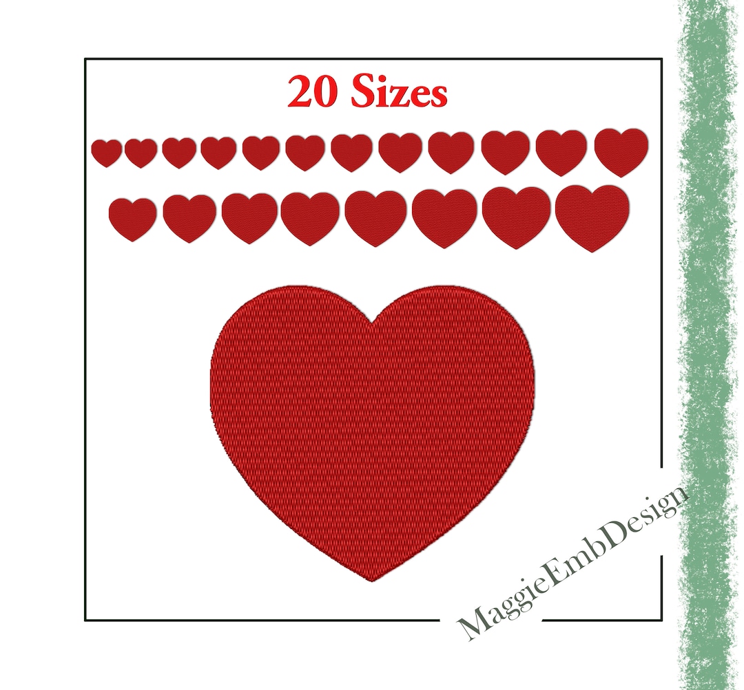 Heart Shape Embroidery Design. Mini Heart. Love Symbol. Heart Pattern ...