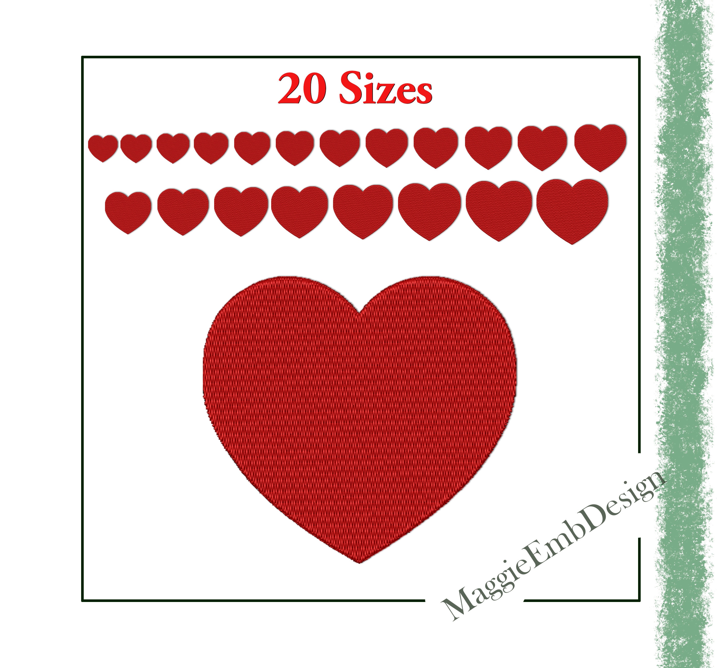 Heart Shape Embroidery Design. Mini Heart. Love Symbol. Heart Pattern ...