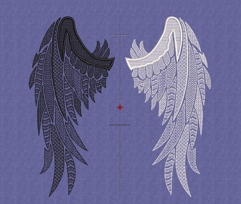 Angel Wings, Machine Embroidery Design 3 Sizes Instant Download ZIP - Etsy