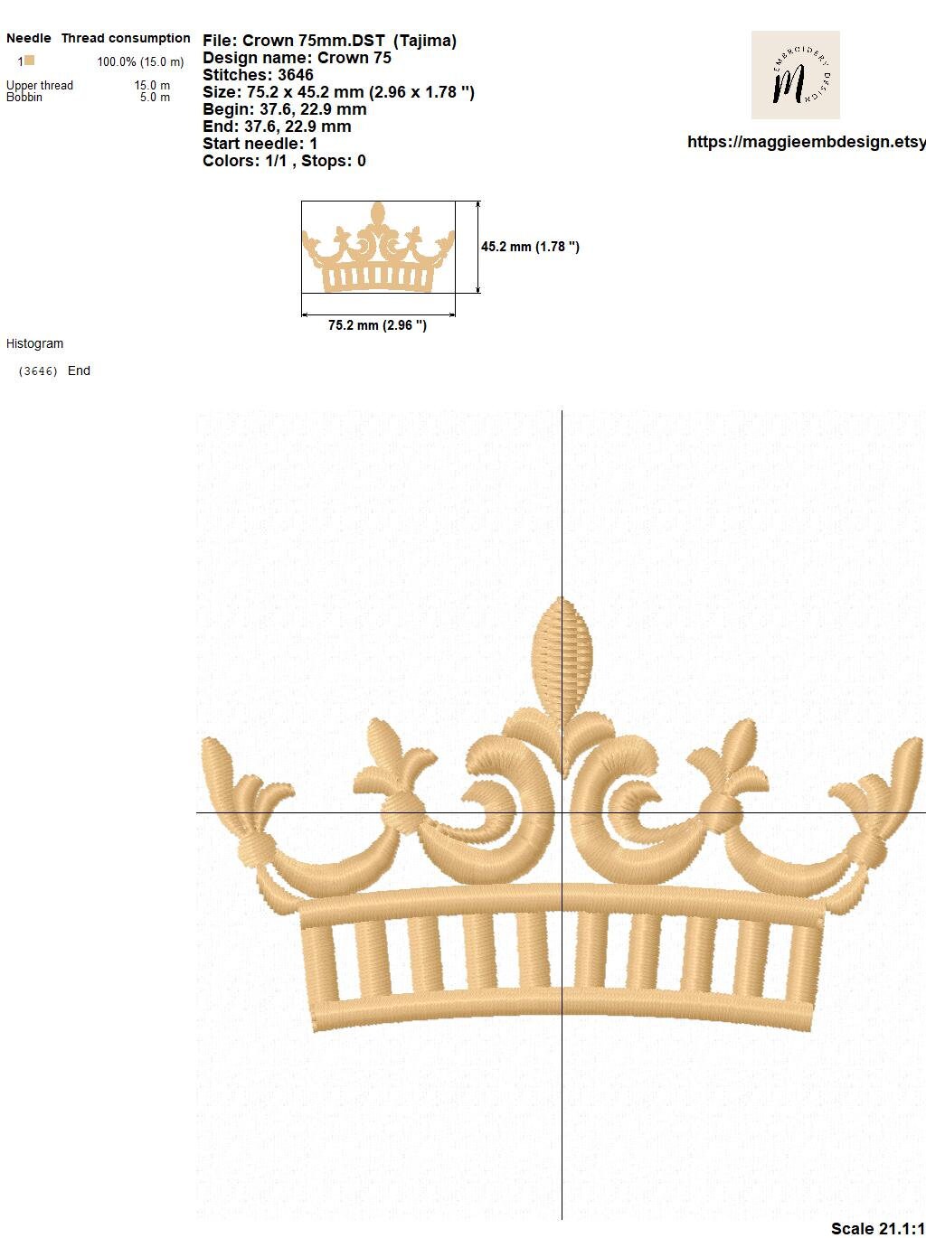Crown Royal, Machine Embroidery Design, 9 Sizes - Etsy