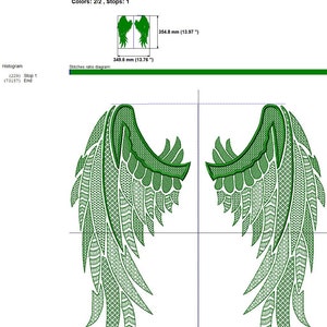 Angel Wings, Machine Embroidery Design 3 Sizes Instant Download ZIP - Etsy