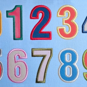 Numbers Applique Machine Embroidery Design 5 Sizes - Etsy