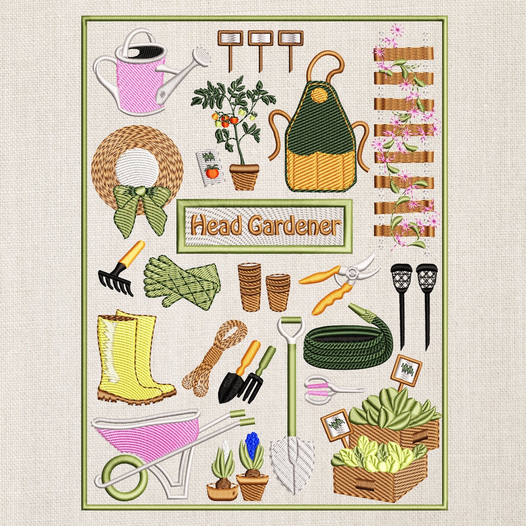 Garden Tool Mini Machine Embroidery Designs - Etsy