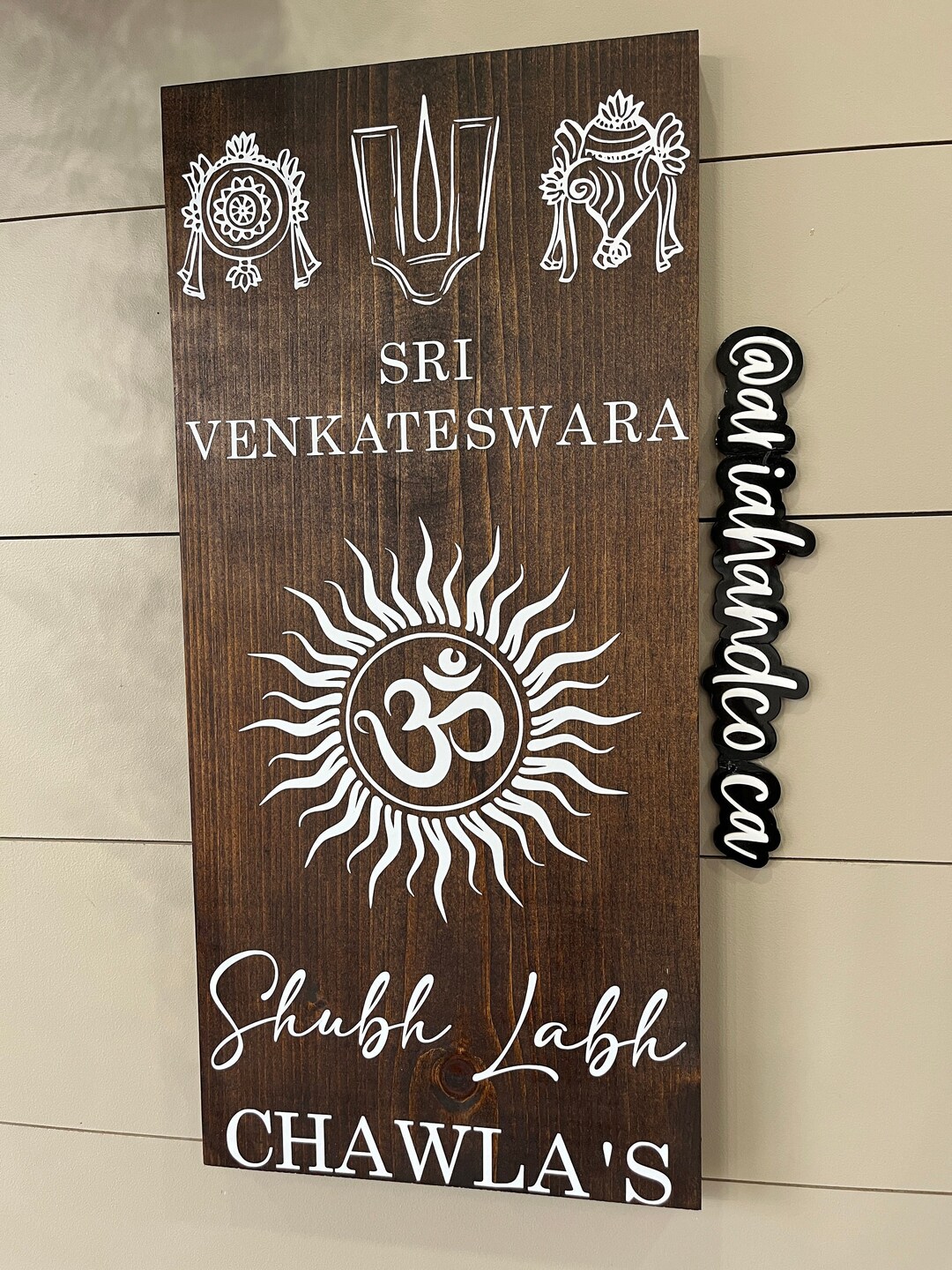 Tirupati Balaji Om Sign Hindu Gift Religious Gift Indian Home Decor ...