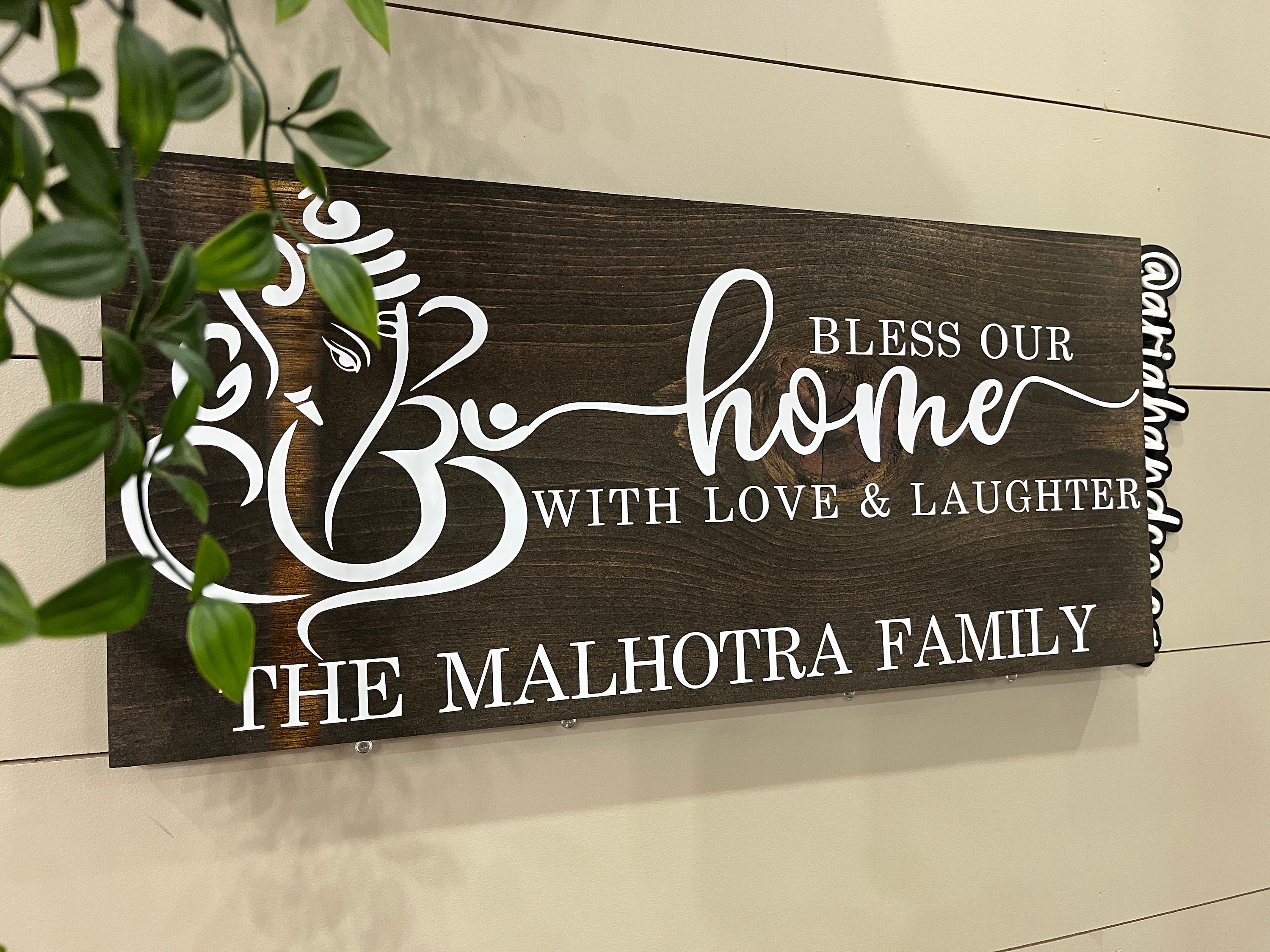 Ganpati Wooden Sign Hindu Gifts Religious Gifts Indian Home Decor ...